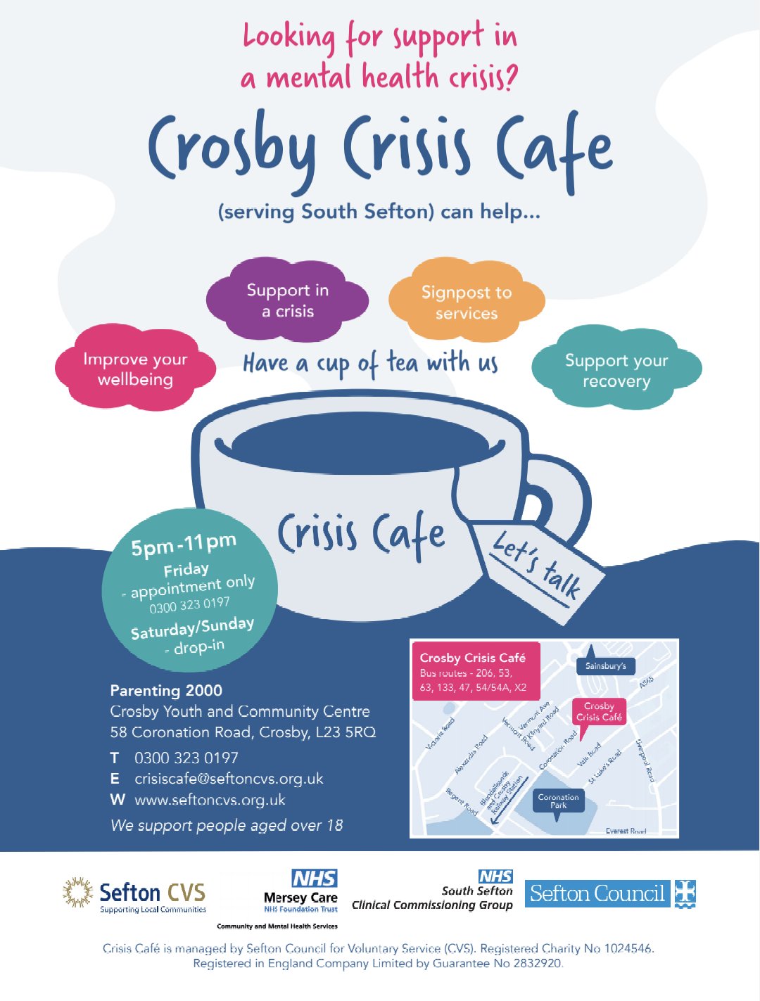 Crosby Crisis Cafe | Sefton CVS